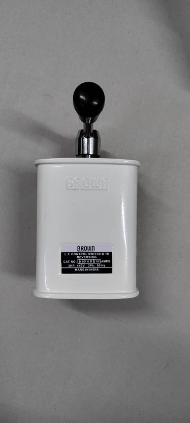 Brown 16A L.T CONTROL REVERSE / FORWARD SWITCH, 440 VOLTS, 3 PHASE, 0.5 ...