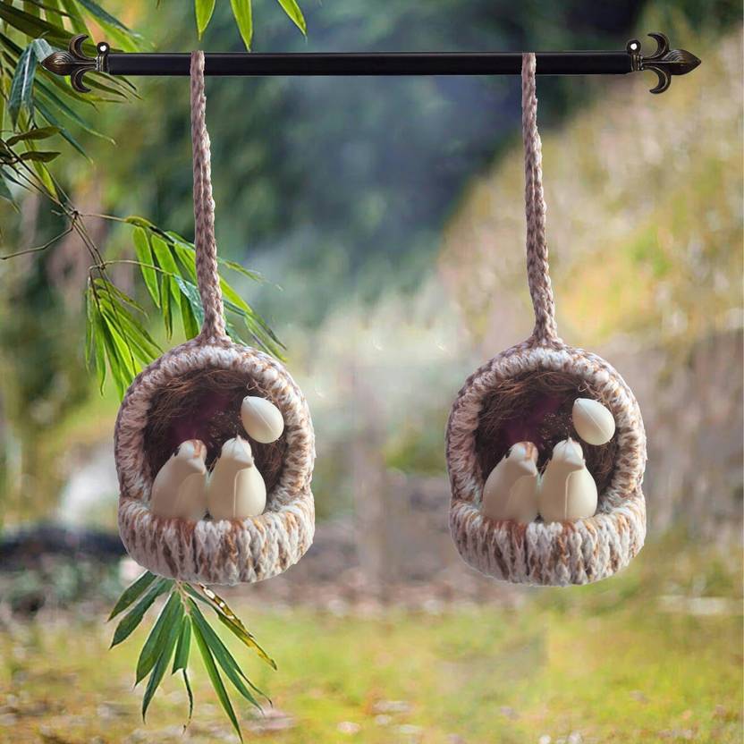The Décor Shop Handmade Artificial Jute Balcony Hanging Birds Nest for ...