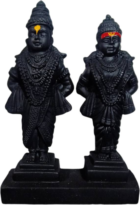 DARJA Pandharpur Vithal Rukmini idol Murti /Statue 5.5 Inch , Black ...