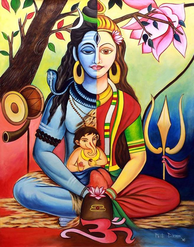Lord Shiv Parvati Poster Photographic Paper - Religious posters in ...