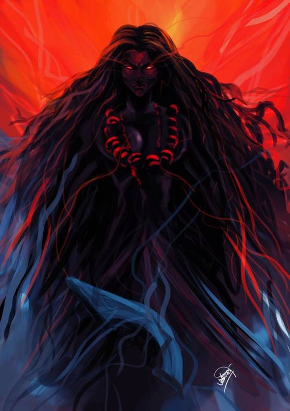 Lord Kali Maa Poster Photographic Paper - Religious posters in India ...