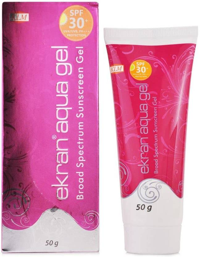 Ekran Sunscreen - SPF 50 PA+++ Aqua Sunscreen Gel SPF 30+ - Price in ...