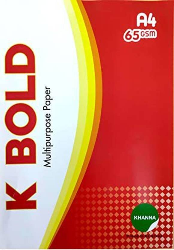 Flipkart.com | khanna paper KBold Unruled A4 65 gsm A4 paper - A4 paper