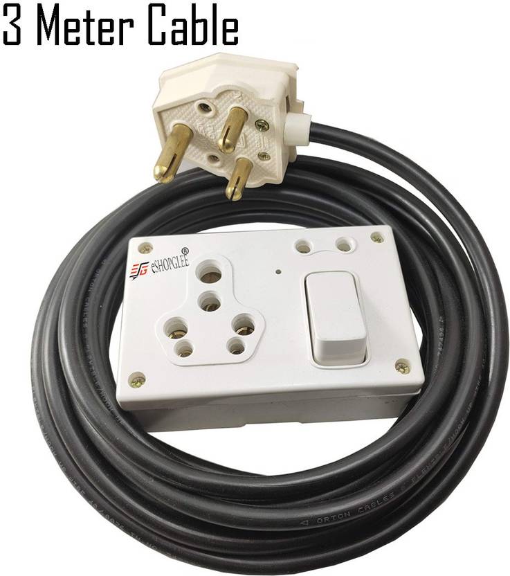 eshopglee Polycarbonate Extension Board 16Amp Combined with 16Amp Wire ...