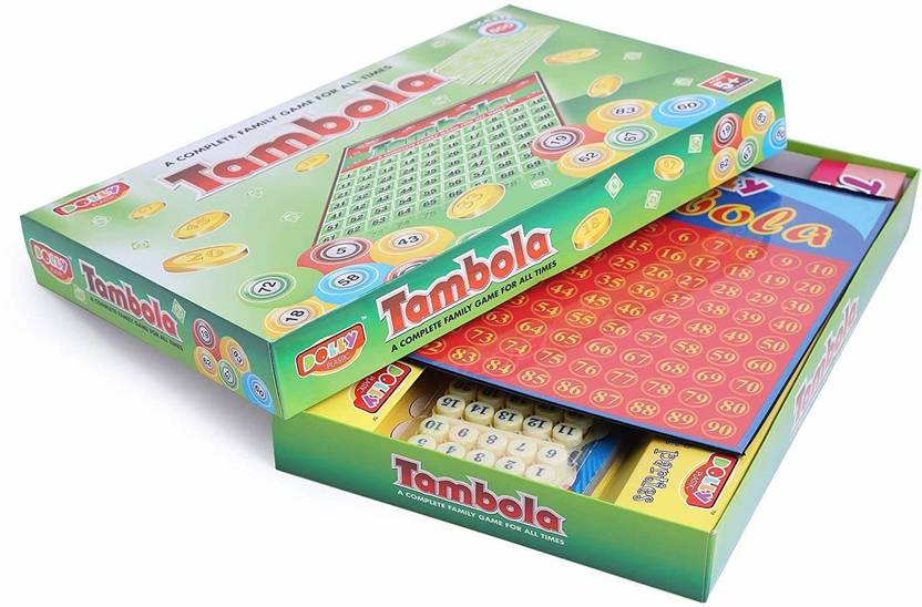 MIDDAY Dolly Plastic Tambola Board Game Set Large Size Numbers Tokens ...