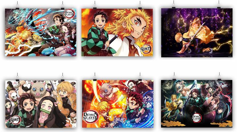 (Demon Slayer A4 Combo Pack of 6) 107 Paper Print - Animation ...