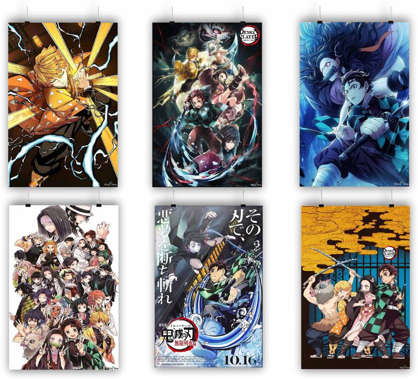 (Demon Slayer A4 Combo Pack of 6) 104 Paper Print - Animation ...