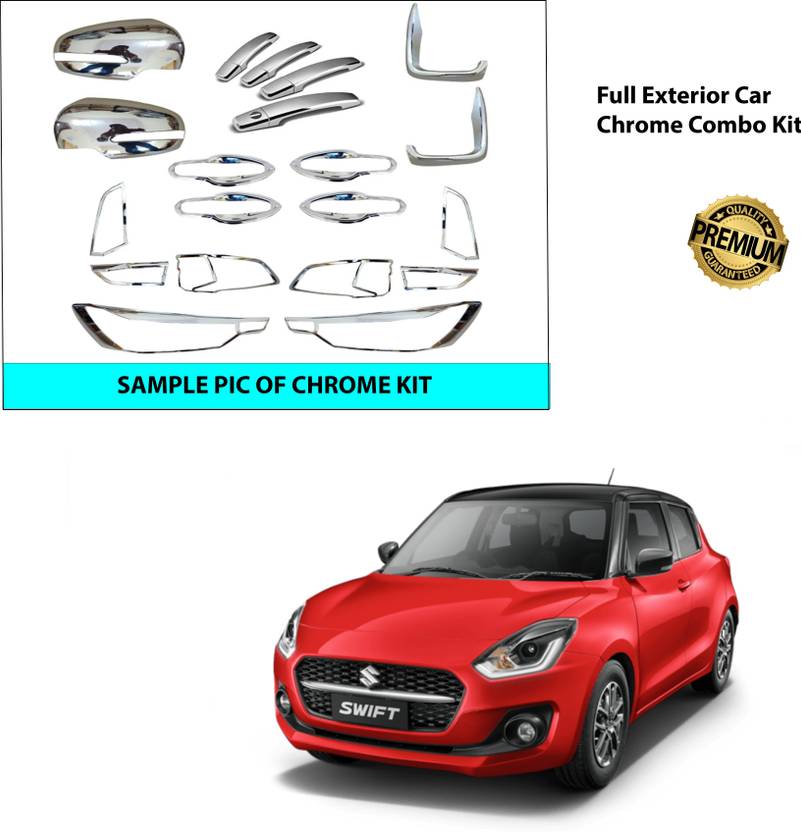 Gadiparts ™ Car Chrome Kit Car Accessories Cover Car Garnish Combo for ...