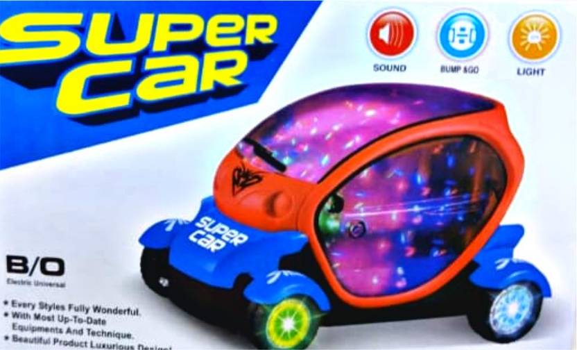 TOYICO! Bump And Go Super Car Toy With Light And Music - Multicolor ...