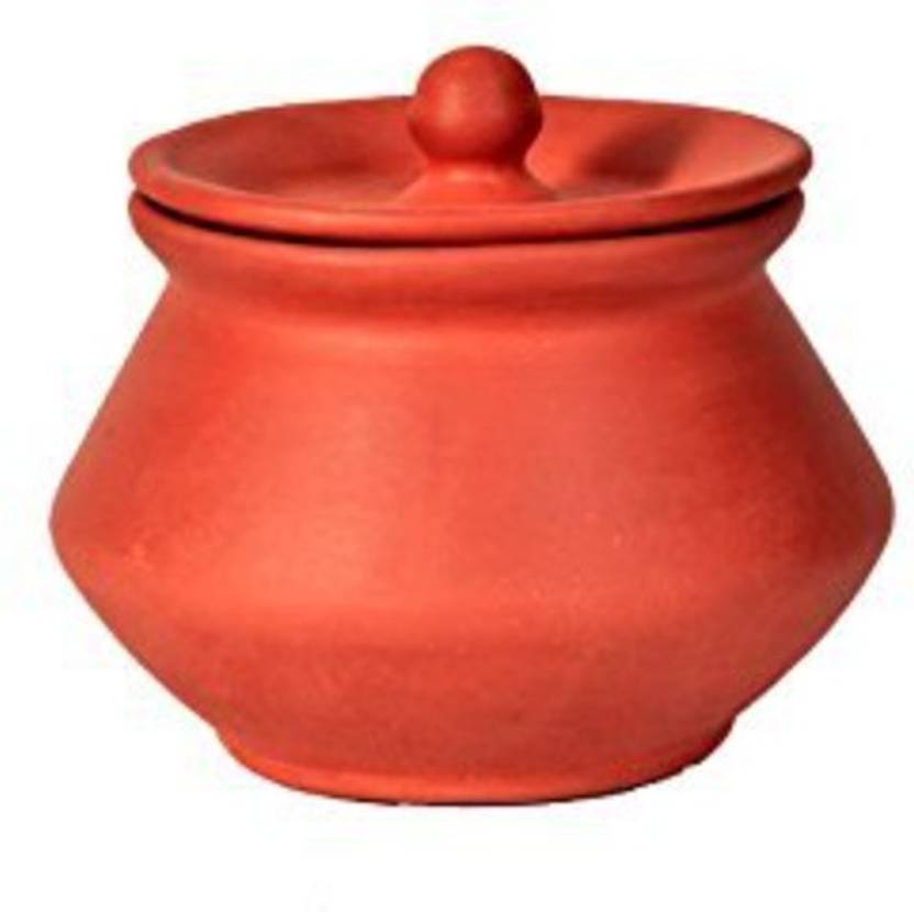 VAGHBHATT Small Clay Dahi Handi, Curd Pot Biryani Handi with Lid for ...