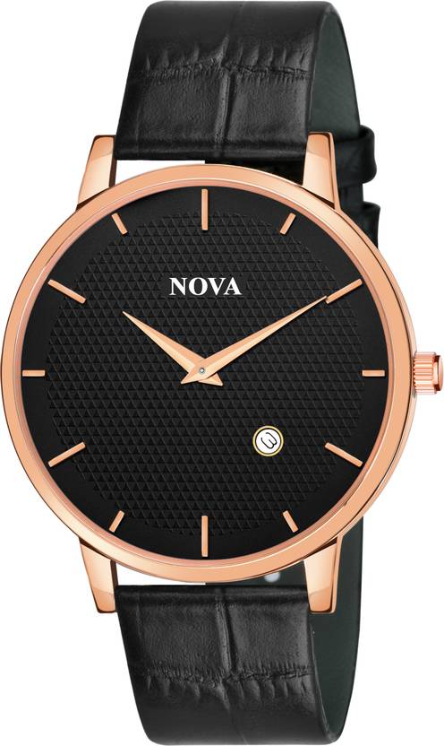 NOVA Black & Rose Gold Analog Watch - For Men - Buy NOVA Black & Rose ...