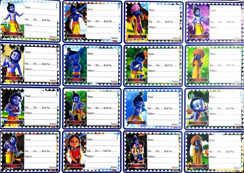 SUNINOW 7.62 cm Mixed Design Name Slip Note Books Stickers School ...