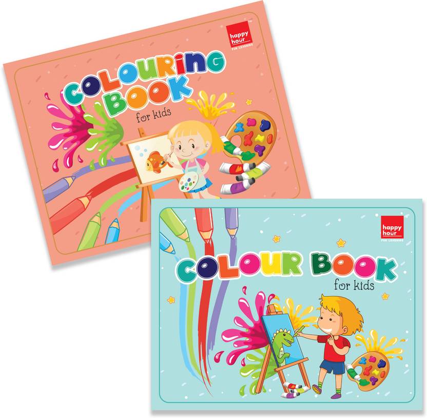 Colouring Book Set Of 2 (Colouring Book & Colour Book): Buy Colouring ...