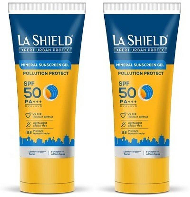 La Shield Sunscreen - SPF 50 PA+++ Pollution Protect Mineral Sunscreen ...