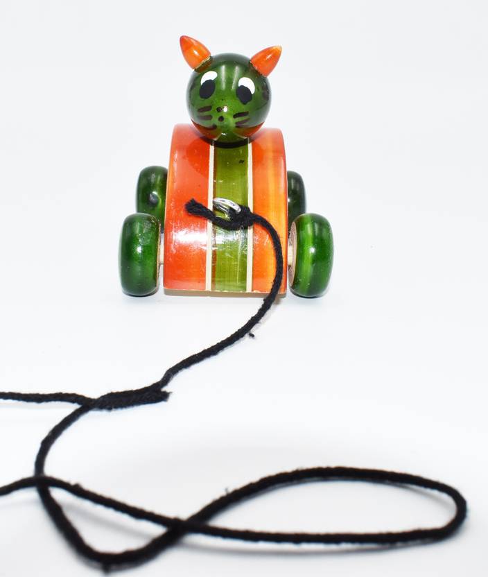 justhandmade Wooden Cat Push and Pull Along Toy | Eco-Friendly Toddler ...