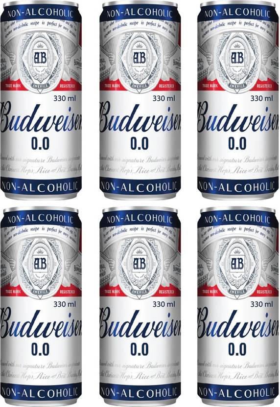 Budweiser 0.0 Non Alcoholic Beer Can Price in India - Buy Budweiser 0.0 ...