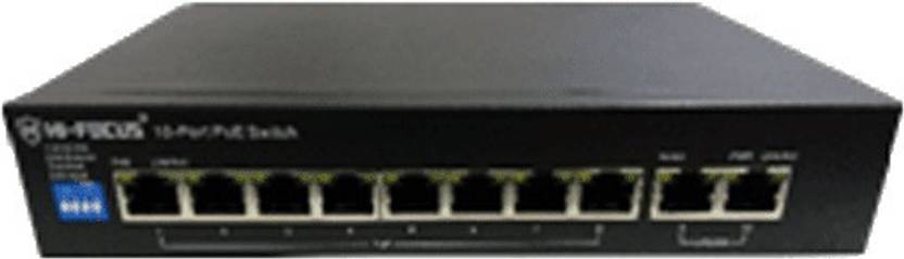 HI-FOCUS HF-SDH08-120W 8 PORT POE WITH 2 UPLINK PORTS 8 Ports 100 Mbps ...