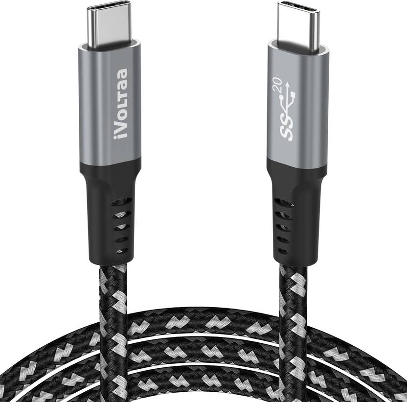 iVoltaa USB Type C Cable 5 A 1 m 20 Gbps USB 3.2 Gen2 100W PD Charging ...