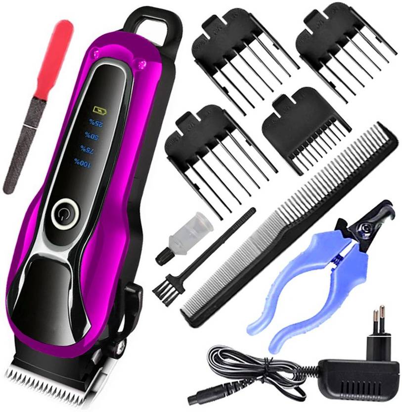 KJHGG Professional rechargeable Powerful LED Display hair trimmer Fully ...