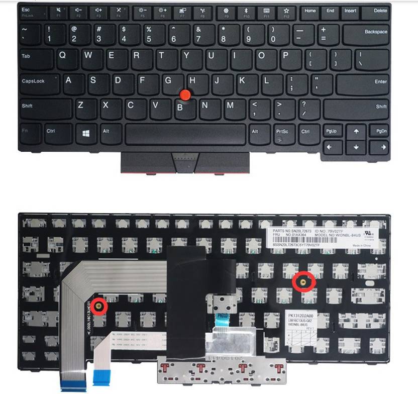 SellZone Keyboard For Lenovo Thinkpad A475, A485, T470, T480, (Black ...