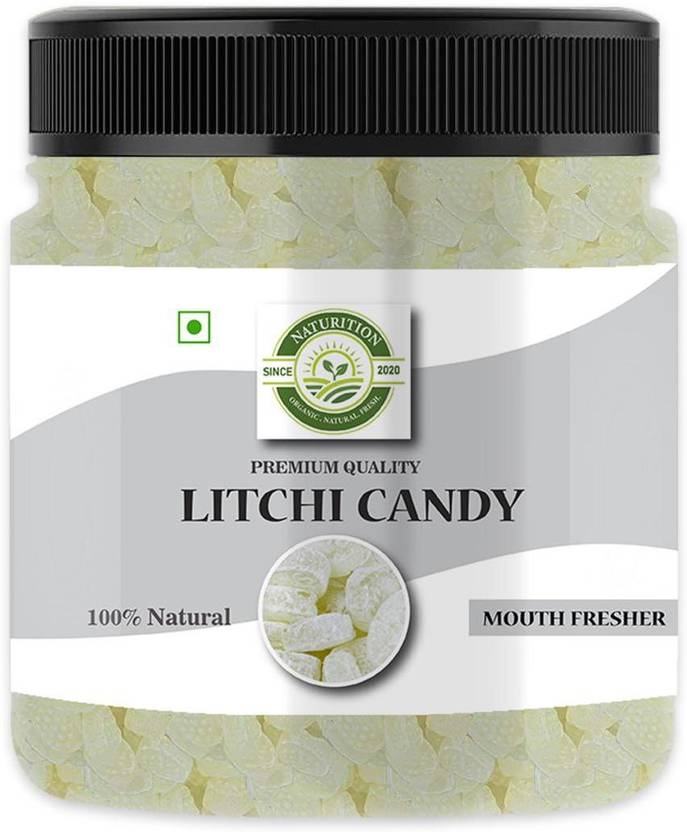 NATURITION Litchi Candy Lichi Flavour Candy(Jar Pack)/Sweet Hard Candy ...