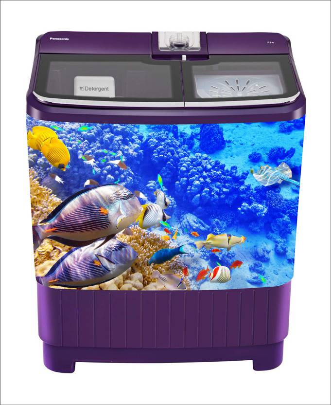 Psychedelic Collection 86 cm decorative fishes water washing machine ...