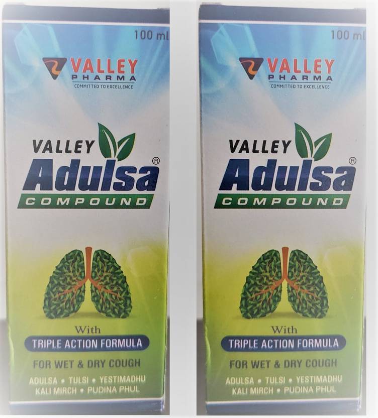 TOPMOST Pharma Valley Pharma Adulsa Compound Cough Syrup 100ml for wet ...