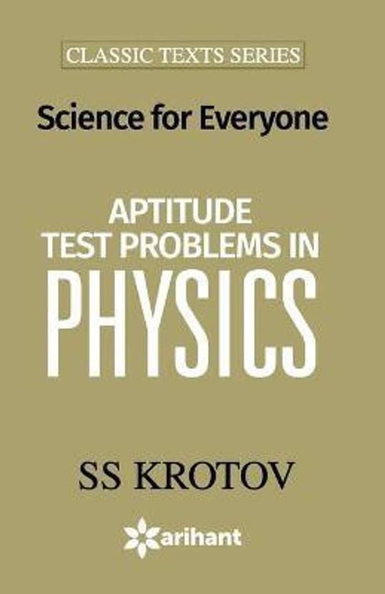 Aptitude Test Problems in Physics: Buy Aptitude Test Problems in ...