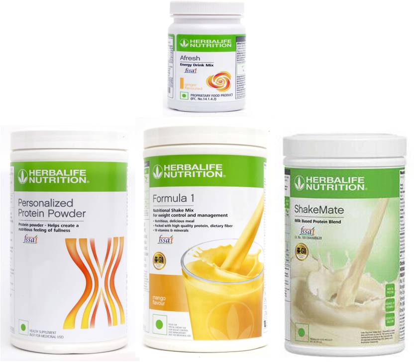 Herbalife Nutrition FORMULA 1 SHAKE MANGO+ PROTIEN POWDER 400g + AFRESH ...