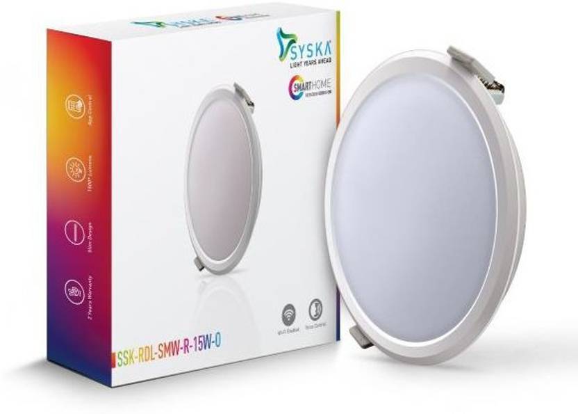 Syska SSK-RDL-SMW-R-15W-6500K-O Downlight Ceiling Lamp Price in India ...
