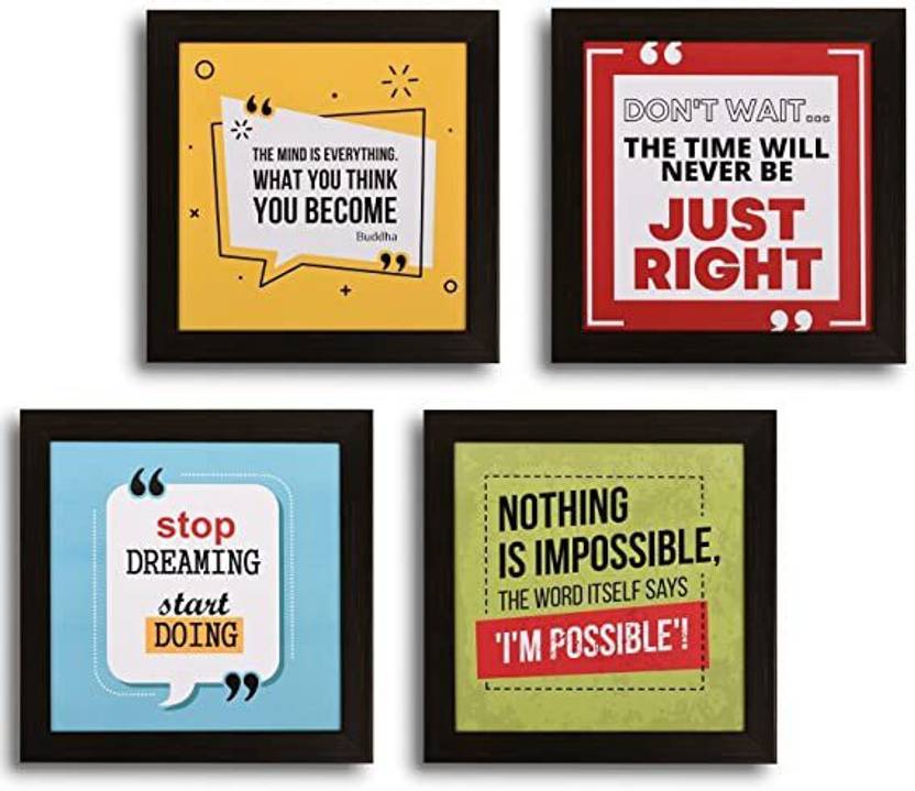 INSPIRINGBRUSH Motivational Quotes Wall Frames for Home, Study Room ...