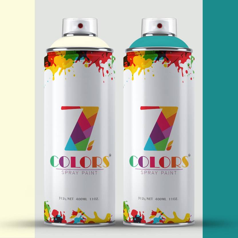7 Color Ivory & Turquoise Blue Spray Paint 800 ml Price in India - Buy ...