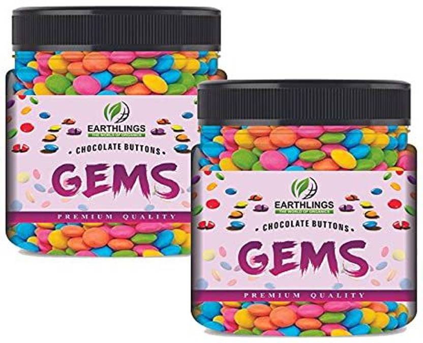 EARTHLINGS Chocolate GEMS Munchies (Chocolate BONI Bon) 400 Gram Each ...