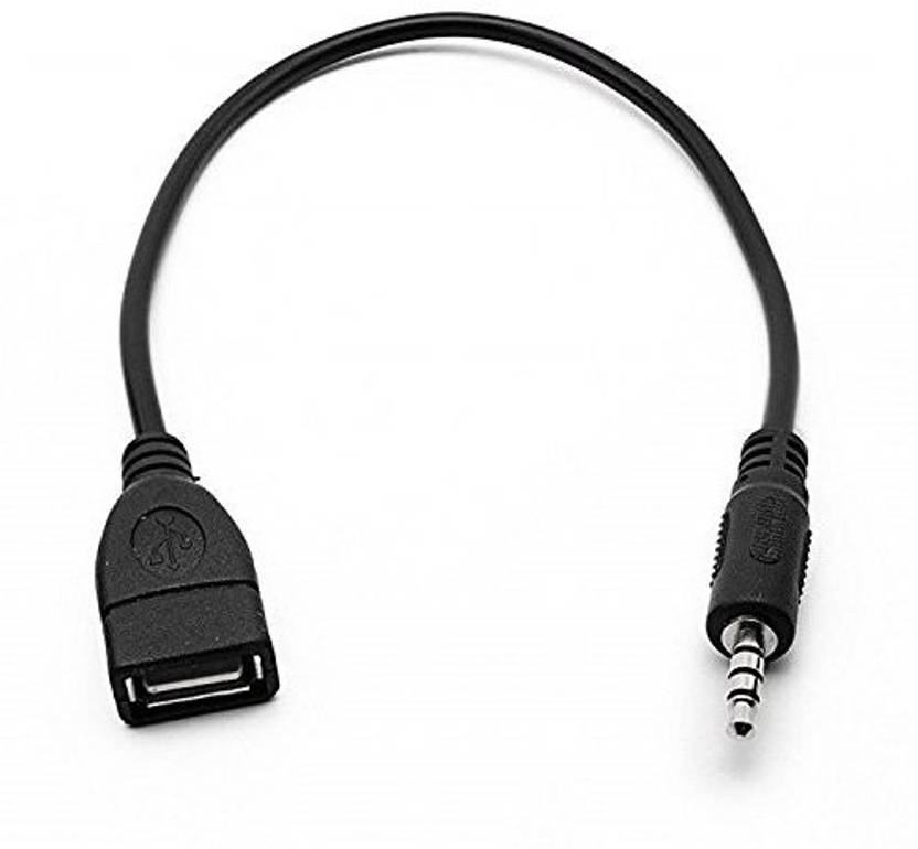 Wifton AUX Cable 1 m 3.5mm Male AUX Audio Plug Jack to USB 2.0 Female ...