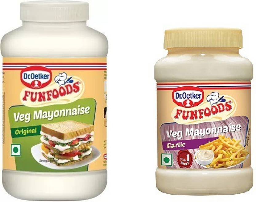 FUNFOODS by Dr. Oetker VEG. MAYONNAISE ORIGINAL + GARLIC 400 g Price in India - Buy FUNFOODS by ...