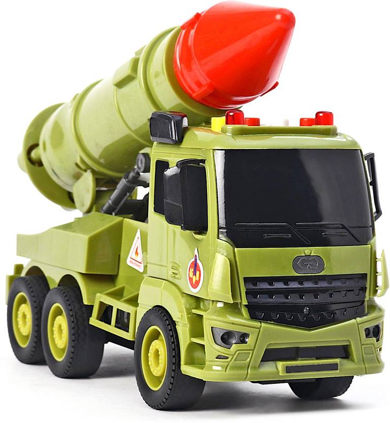 NIJEK STORE Friction Powered Missile Launcher Agni Truck Toy with Light ...