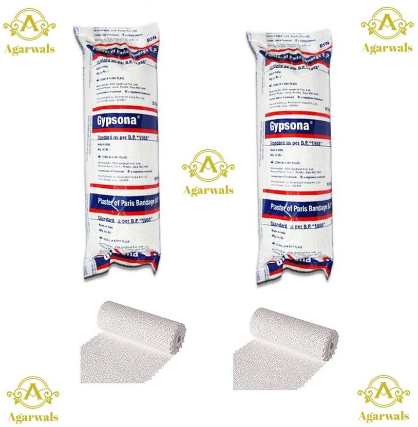 Agarwals Gypsona Plaster Of Paris Bandage 6" 15Cm*2.7Mt(Pack Of 2 ...