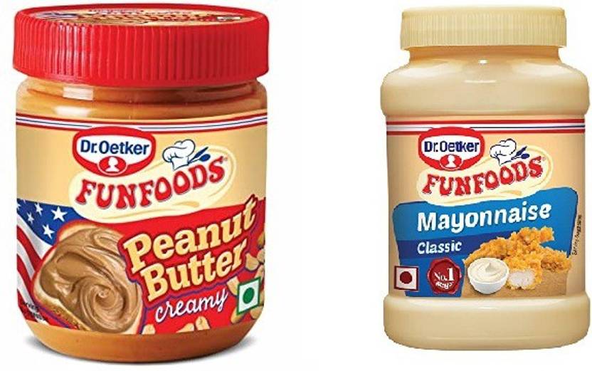FUNFOODS by Dr. Oetker PEANUT BUTTER CREAMY + VEG.MAYO CLASSIC 400 g ...