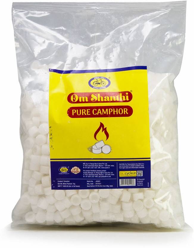 Cycle Om Shanthi Pure Camphor (Pack of 1, 1 Kg) Price in India - Buy ...