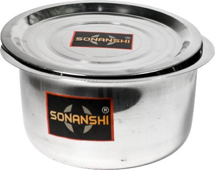 Sonanshi Stainless Steel Round Bottom Patila/Bhagona/Pot/Tapeli/Handi ...