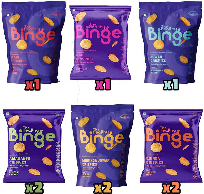 The Healthy Binge Assorted pack of 9 (40gx9) Chips Price in India - Buy ...