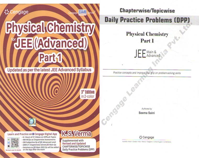 Cengage Physical Chemistry For Jee (Advanced) Part--1 (3rd Edition) Set ...