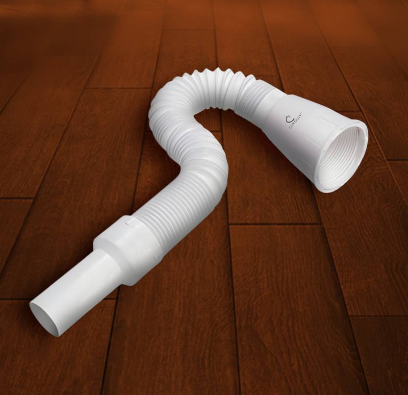 CUROVIT PVC Flexible Waste Pipe 1-1/4" for Kitchen, Bathroom Sink Waste ...