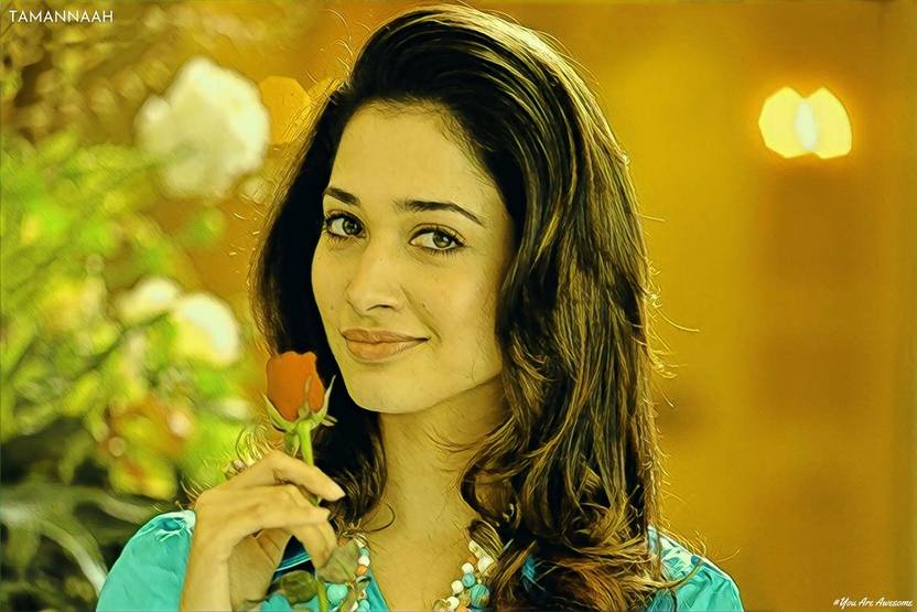 YAA - Bollywood Series- Tamanna Bhatia Art Effect Poster (18inchx12inch ...