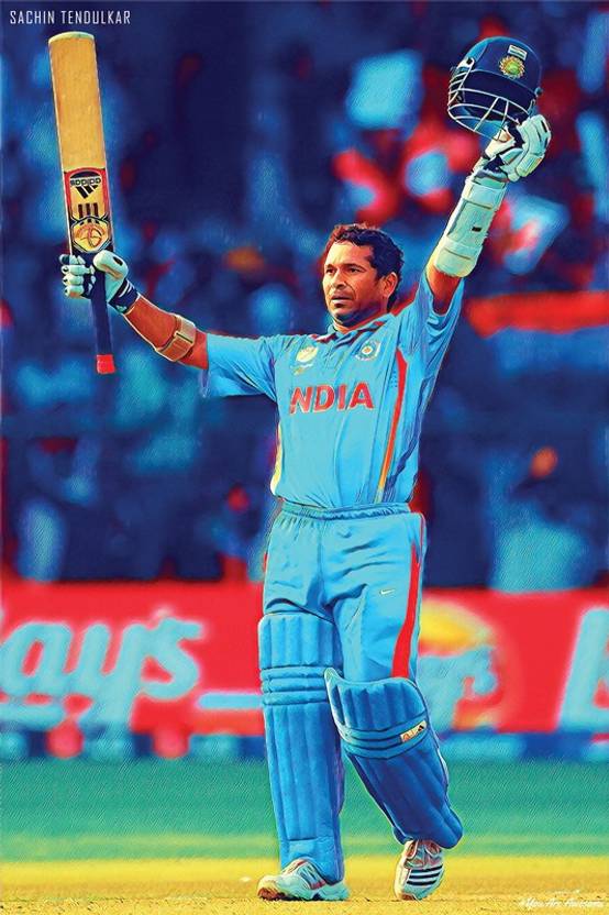YAA - Sachin Tendulkar Art Effect Poster Set 2 (12inchx18inch ...