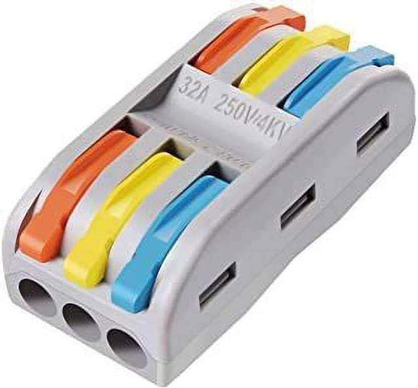 POWER CONNECT 2 IN-3 Out Universal Cable Connector (SET OF 10) Push-in ...