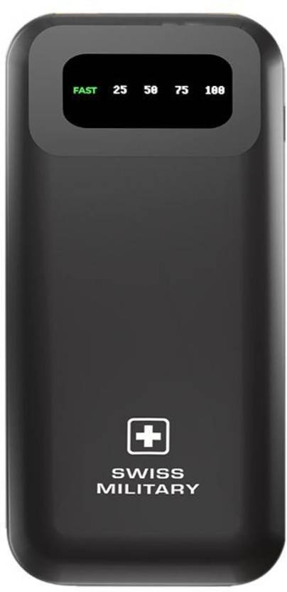 SWISS MILITARY 10000 mAh 22.5 W Wireless Power Bank Price in India ...