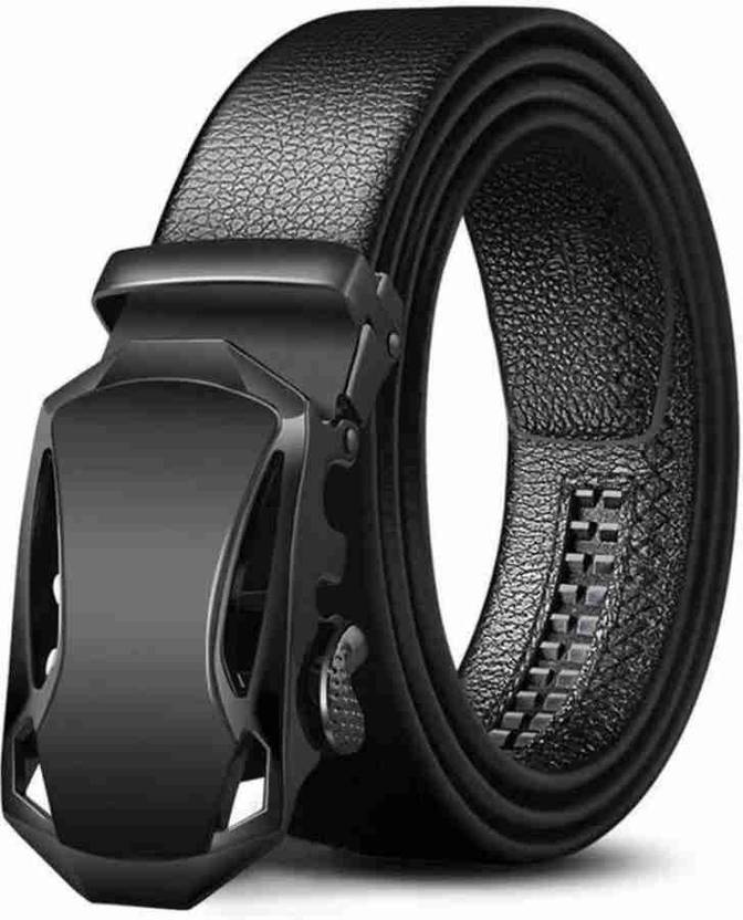 fhgh Men Black Artificial Leather Belt black - Price in India ...