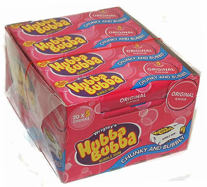 Wrigleys Hubba Bubba chunky and bubbly 20x5 chunks original Chewing Gum ...