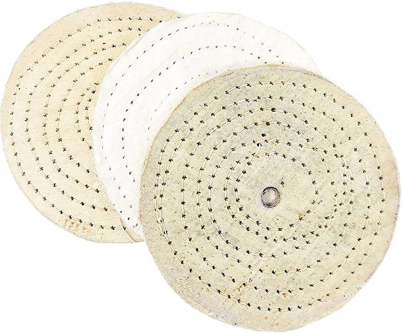 EXCEL IMPEX White Buffing Cloth Polishing Wheel for Scratch Removal of ...